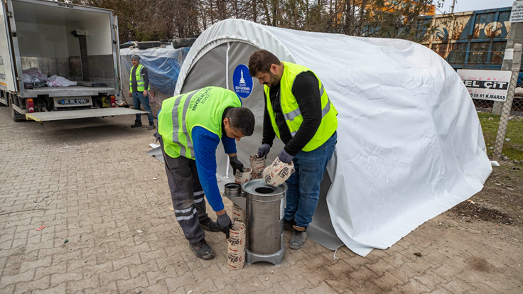 Haberler | Büyükşehir ekipleri Kahramanmaraş’ta 142 sobalı çadır kurdu